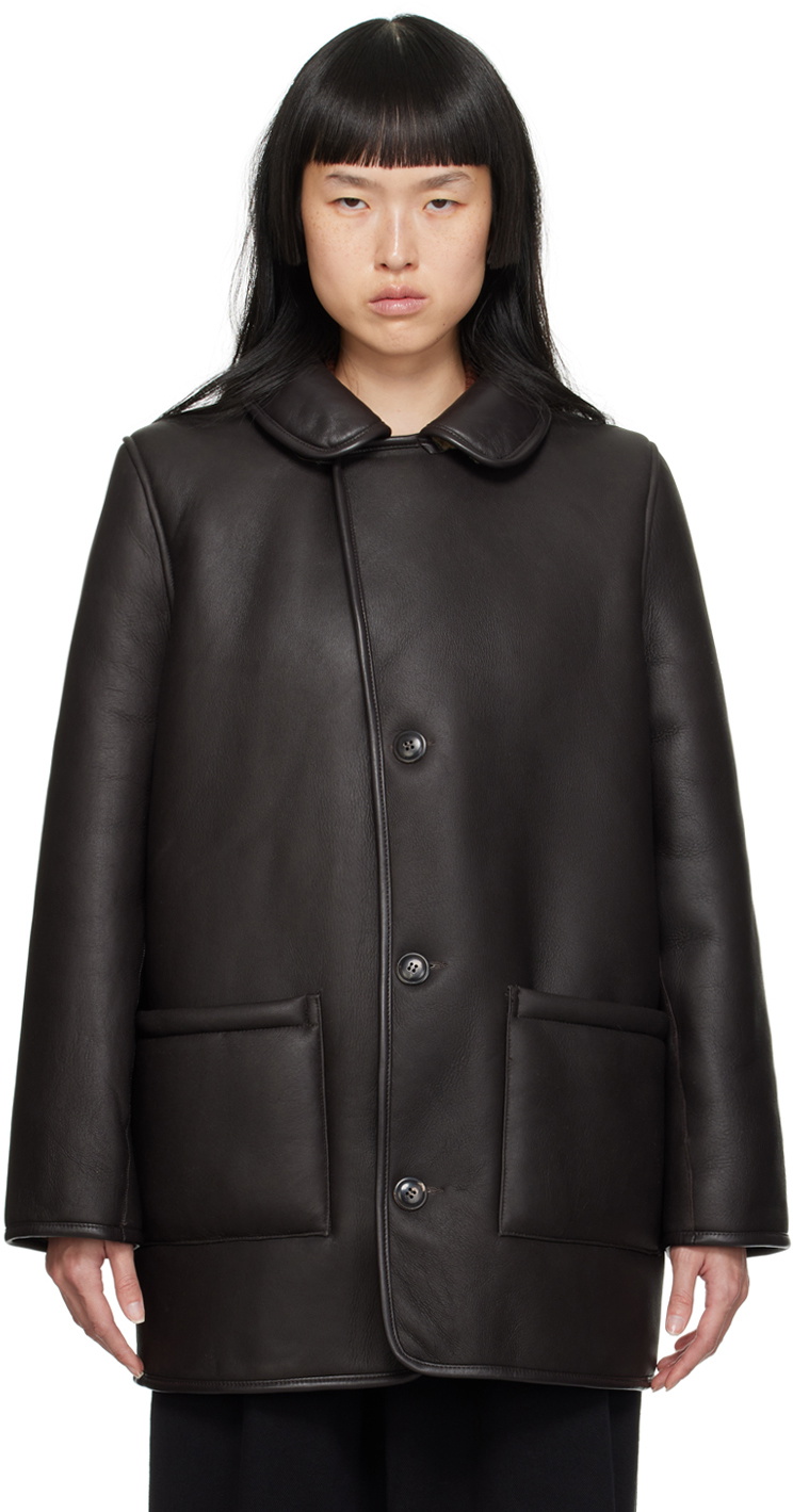 YMC Brown Sabbath Reversible Shearling Coat YMC YMC Brown Sabbath Reversible Shearling Coat YMC