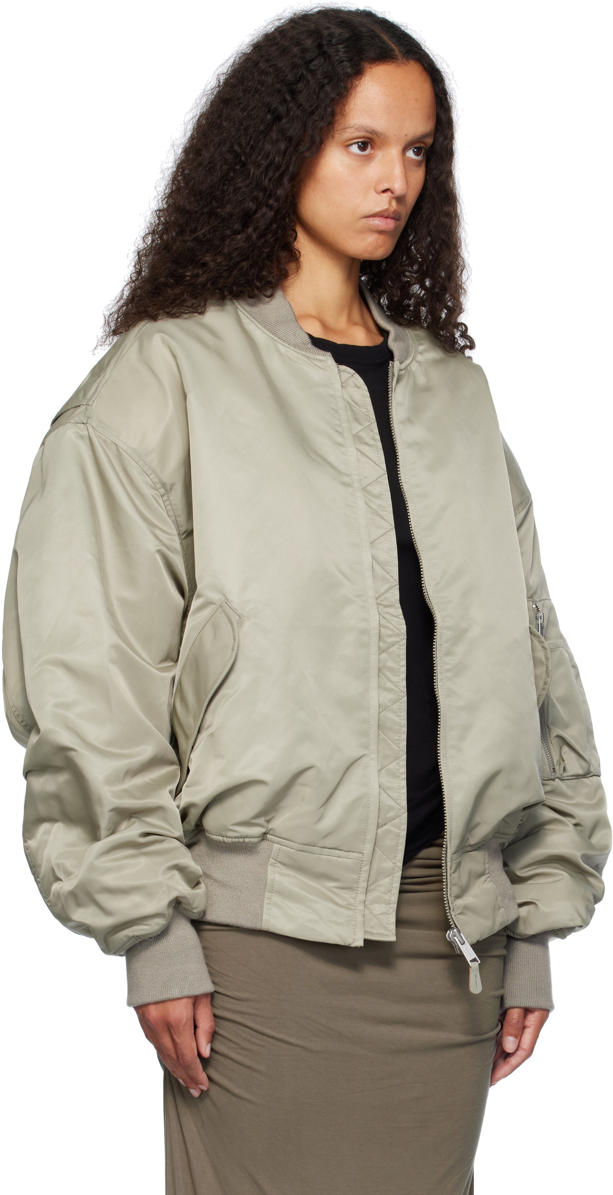 Entire Studios Gray Broad Bomber Jacket Entire Studios