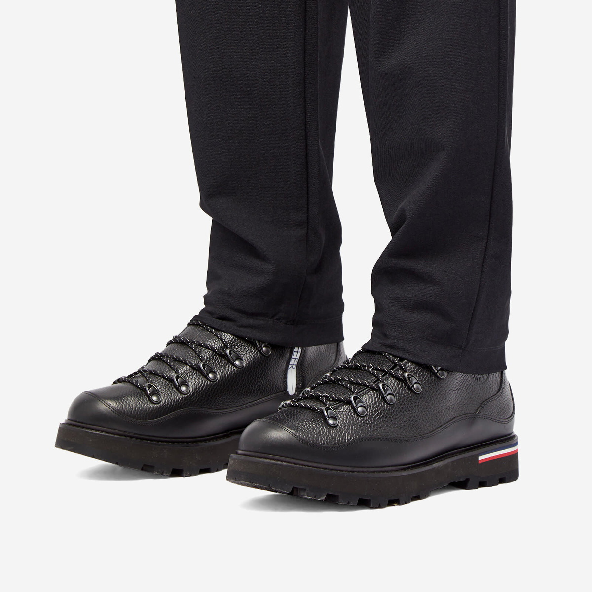 Moncler Men's Peka Trek Hiking Boots in Black/Navy Moncler