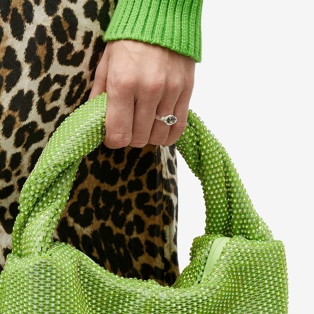 Simuero Women's Faro Ring in Silver/Green Amethyst Simuero