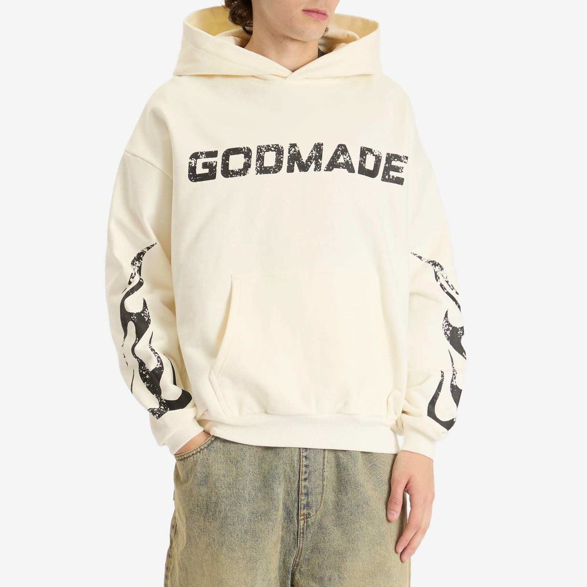God Made Men's F7 Hoodie in Off White God Made