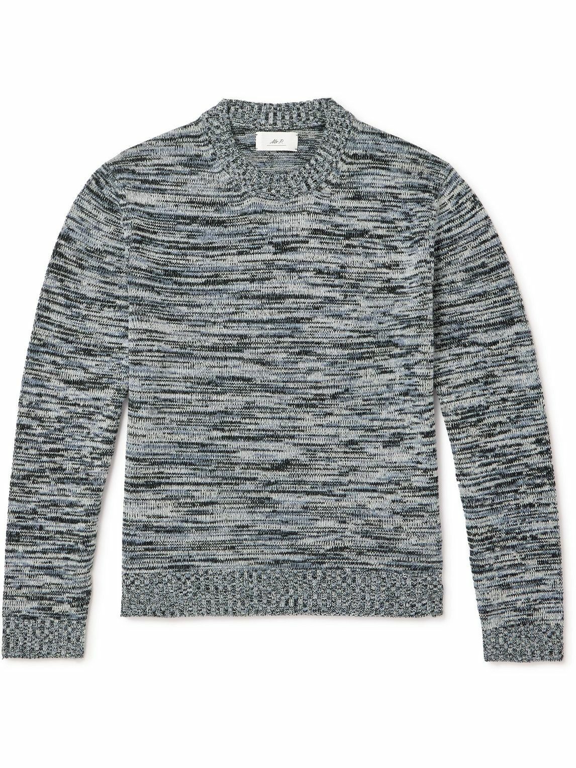 Mr P. - Striped Wool Sweater - Blue Mr P.