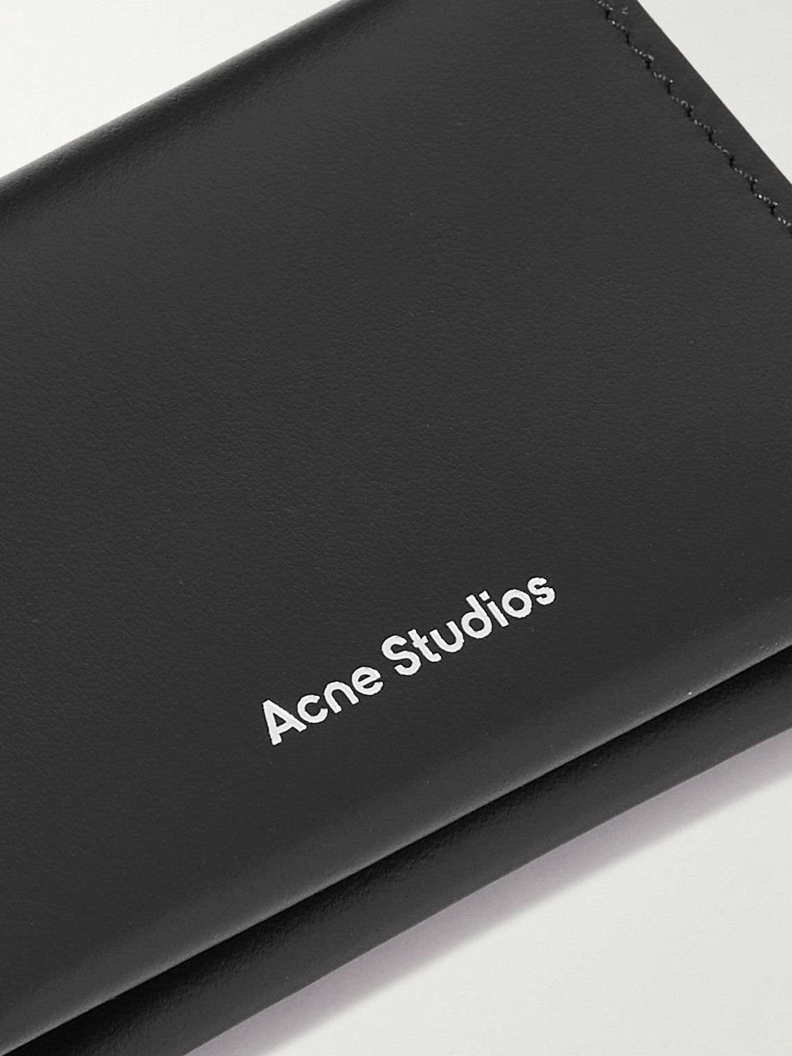 Acne Studios - Logo-Print Leather Bifold Wallet Acne Studios
