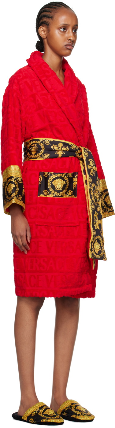 Versace Underwear Red 'I Heart Baroque' Robe Versace Underwear