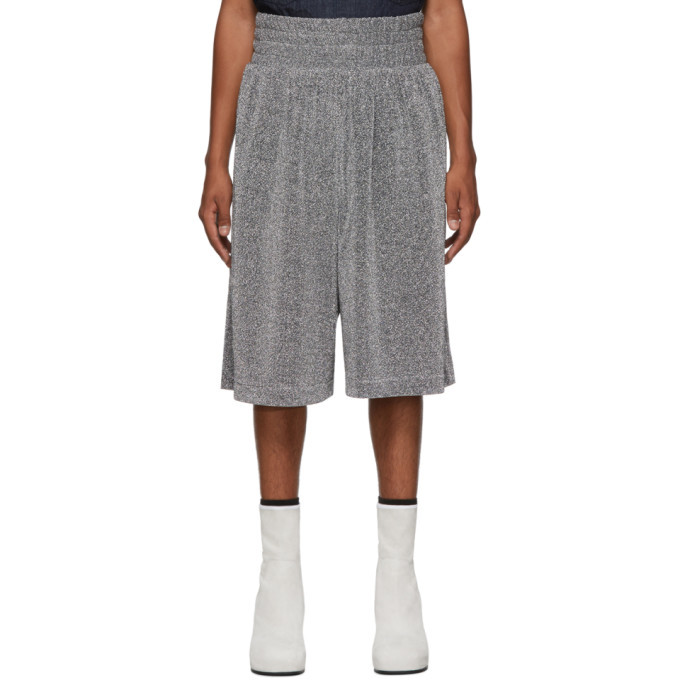 Random Identities Silver Lurex Shorts Random Identities