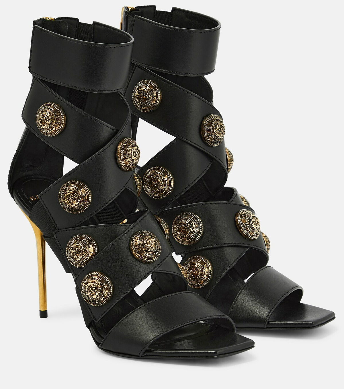 Balmain - Alma embellished leather sandals Balmain
