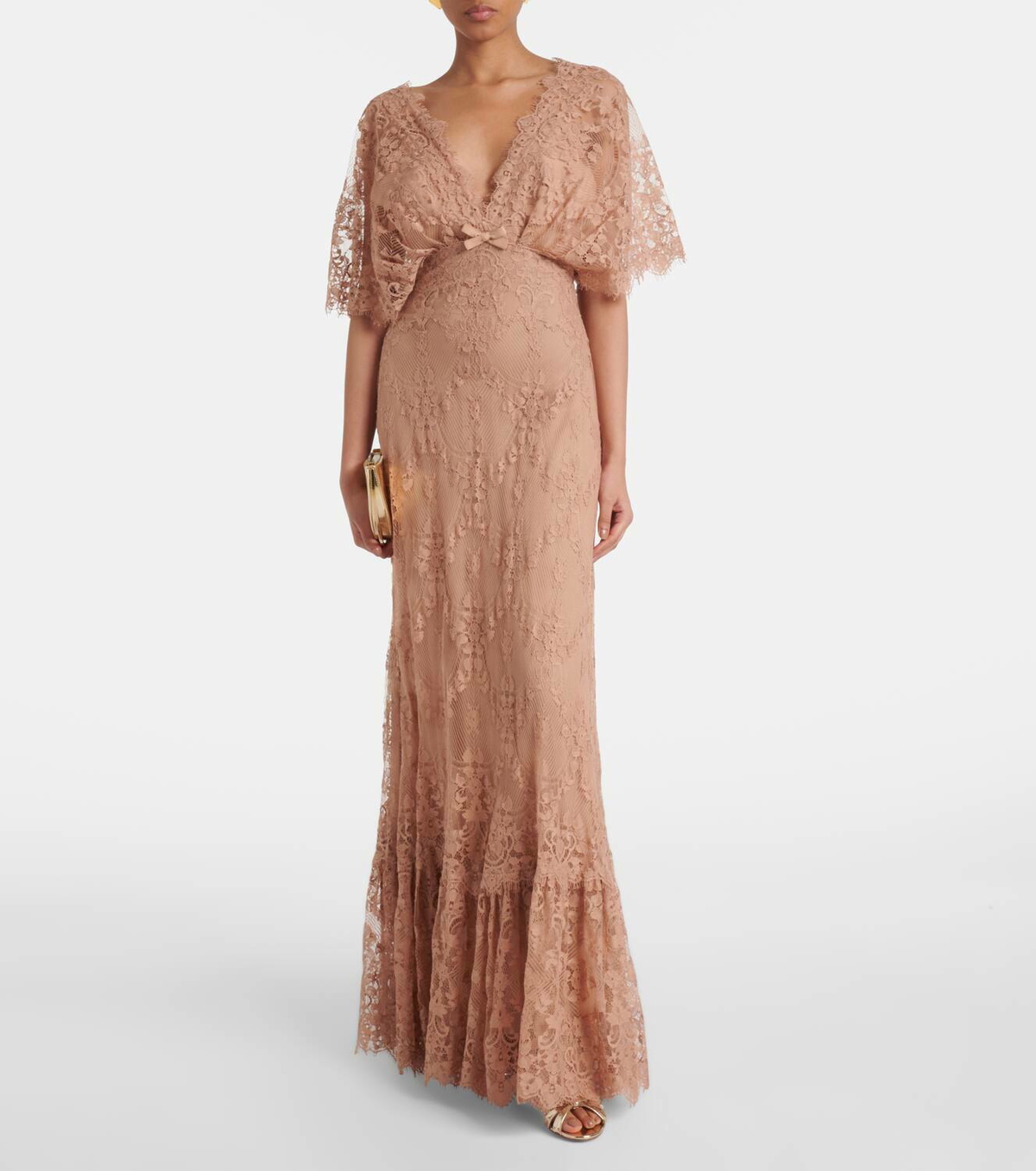 Elie Saab Floral cotton-blend lace gown Elie Saab