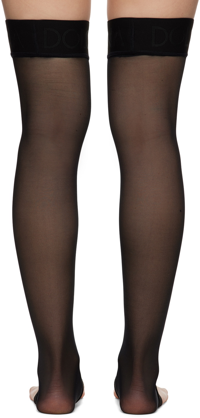 Dolce & Gabbana Black Toeless Socks Dolce & Gabbana