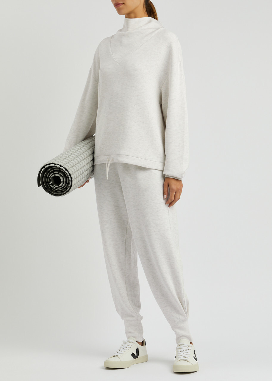 Varley Betsy Stretch-jersey Sweatshirt Ivory Varley