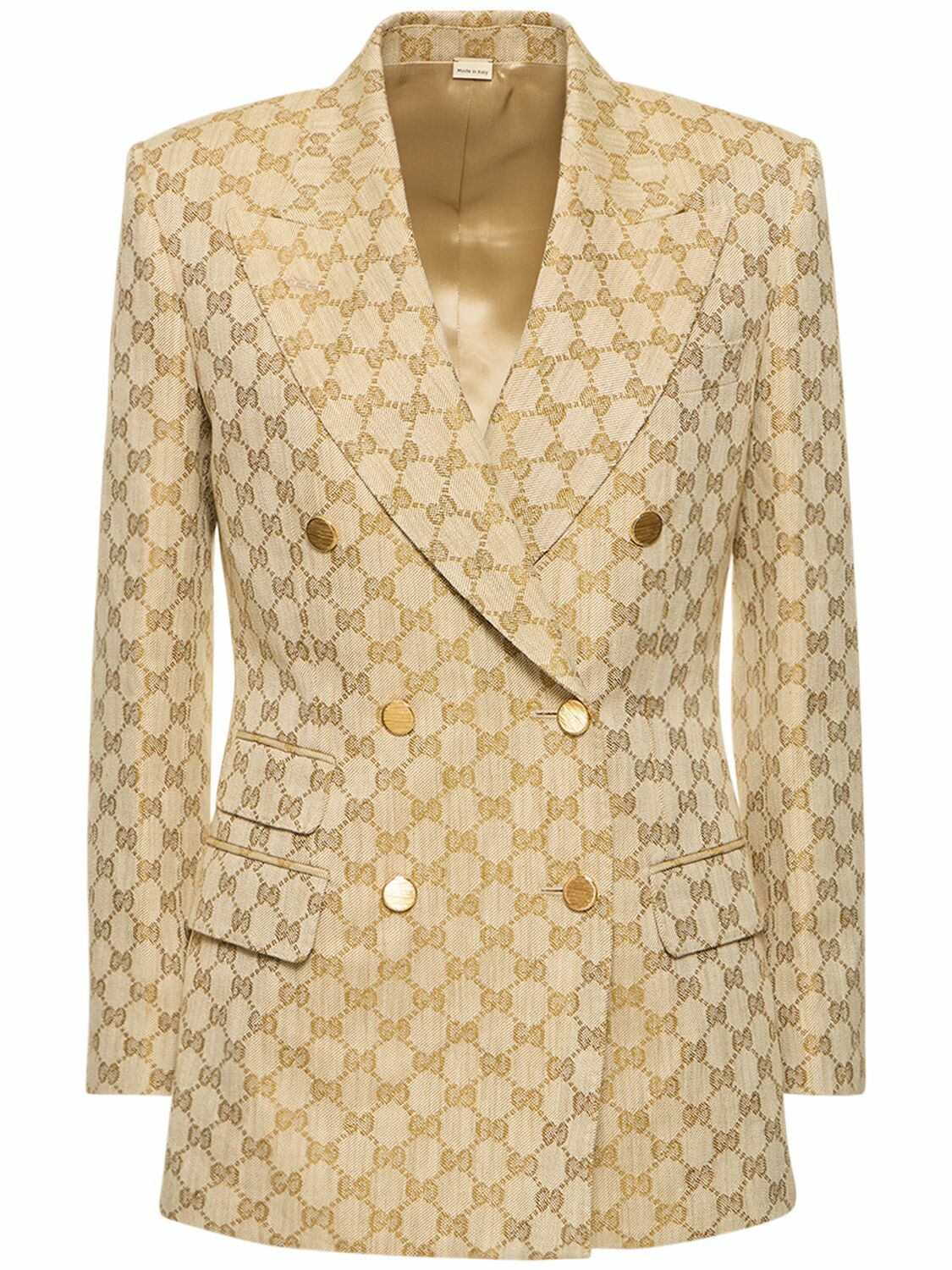 GUCCI - Gg Cotton & Linen Jacket Gucci