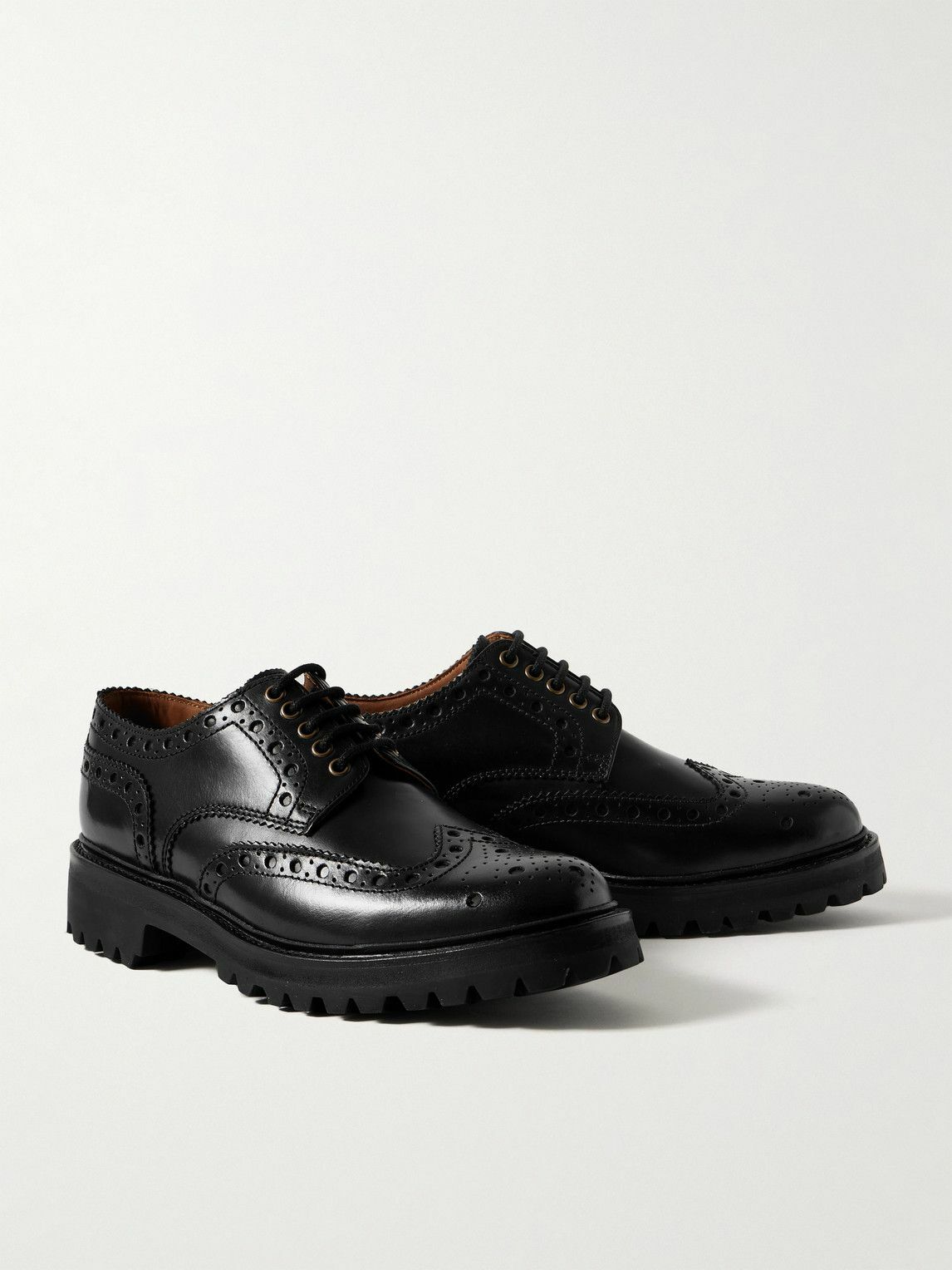 Grenson - Archie Leather Brogues - Black Grenson