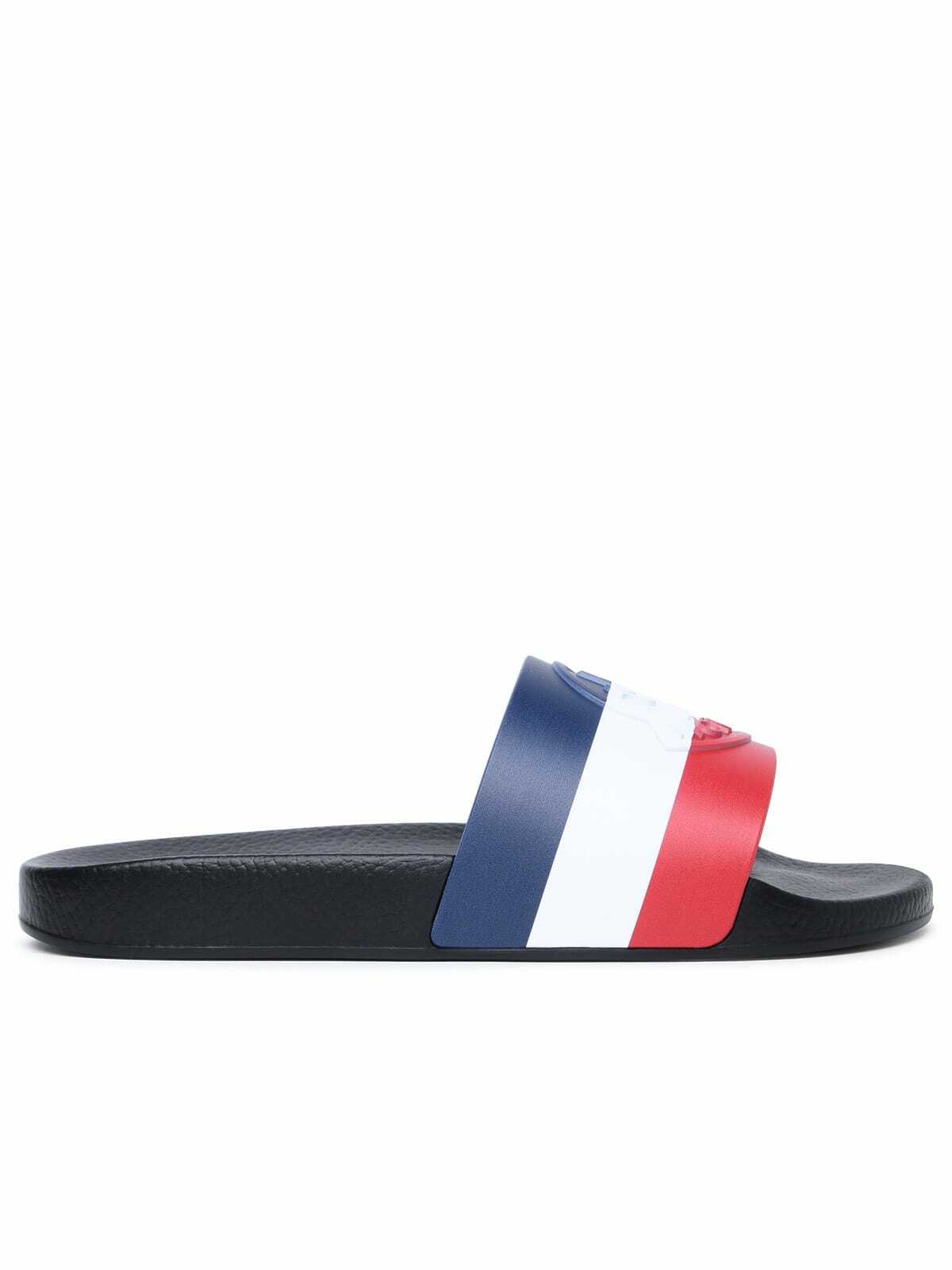 Moncler basile Black Rubber Slippers Moncler
