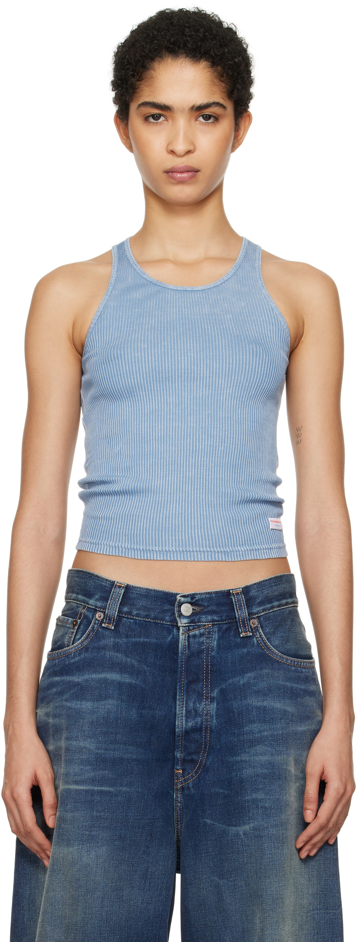 Alexander Wang Blue Classic Racer Tank Top Alexander Wang