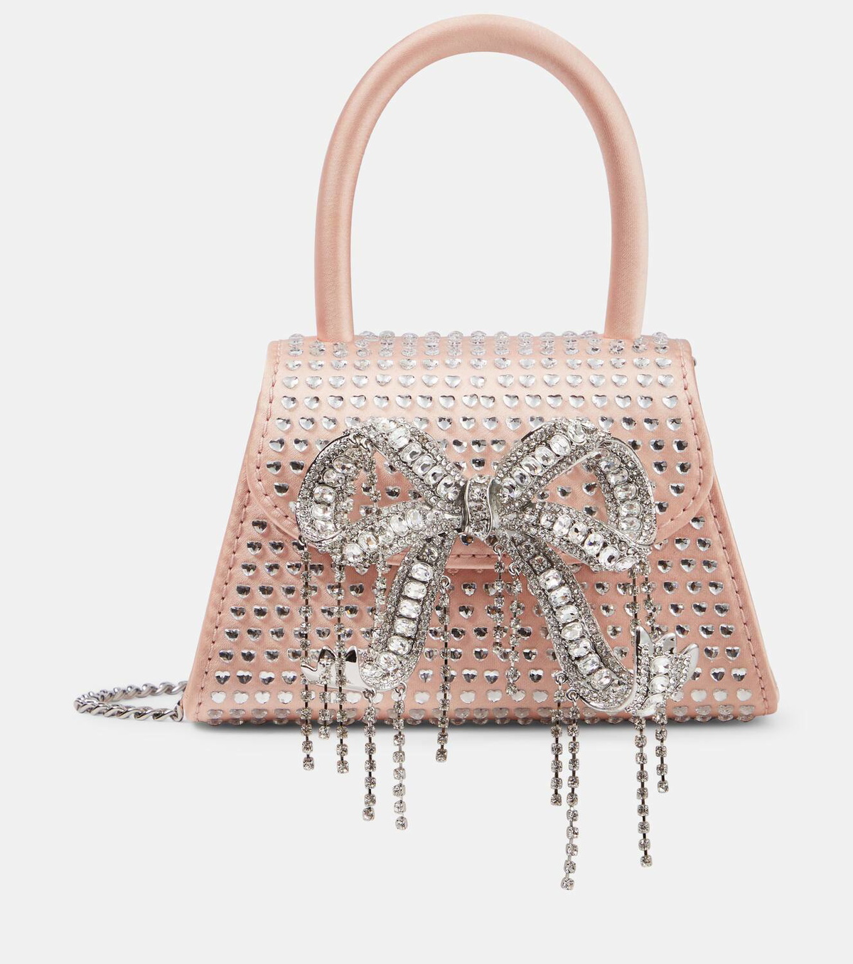 Self-Portrait The Bow Micro embellished tote bag Self-Portrait