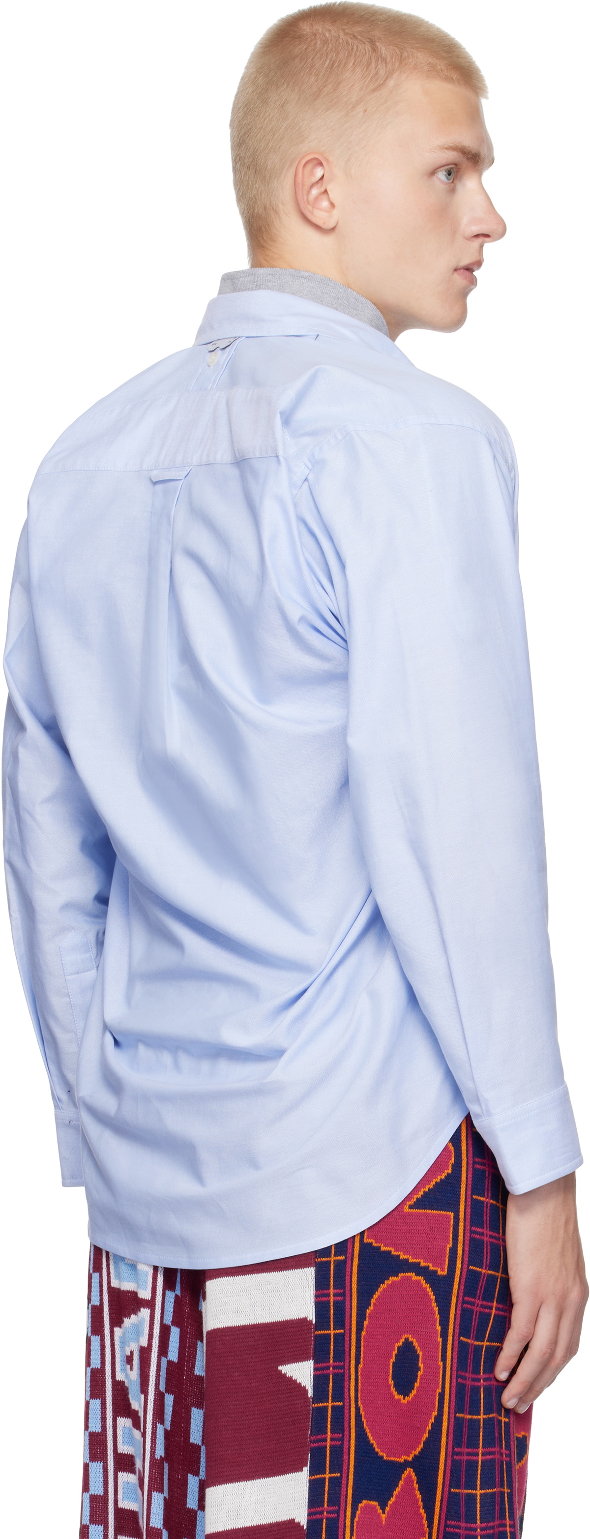 Prototypes Blue Moved Neckline Shirt PROTOTYPES