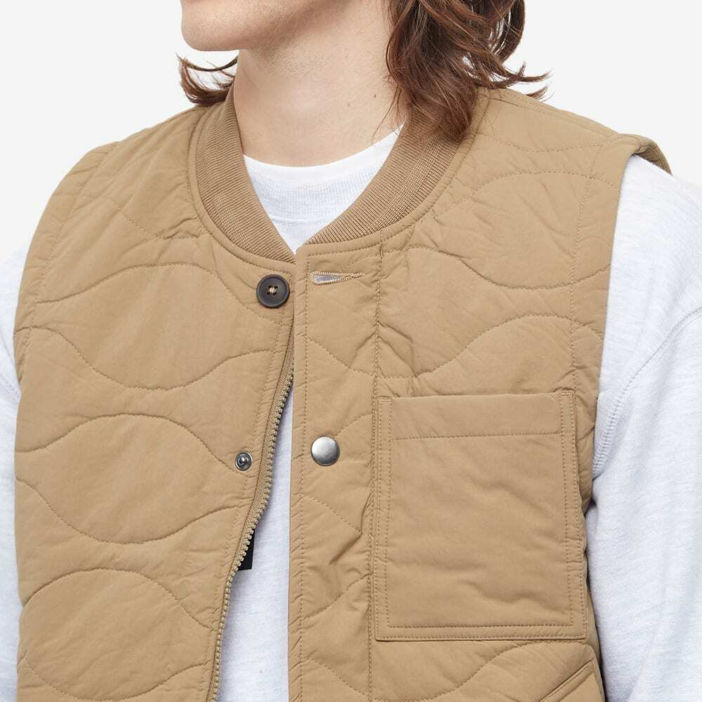 Universal Works Men's Carlton Quilted Gilet in Sand Universal Works