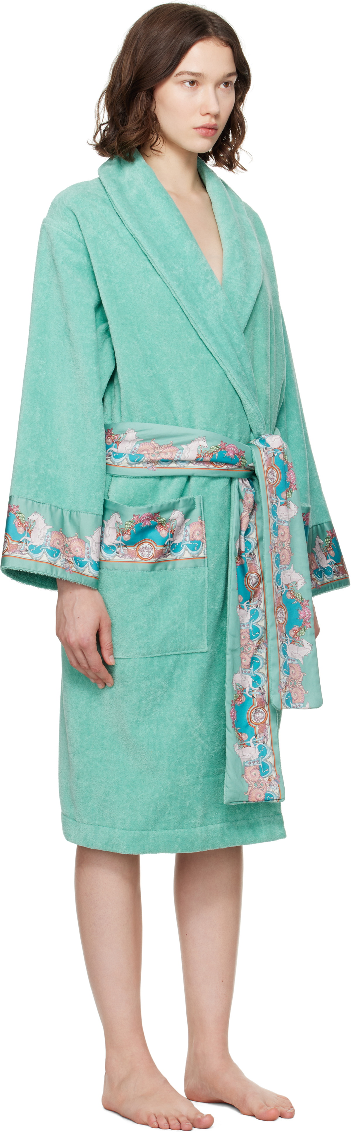 Versace Blue Coral Theatre Bathrobe Versace