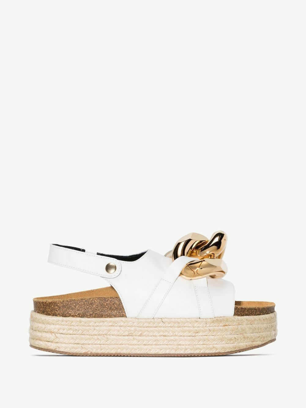 JW Anderson White Chain Platform Leather Sandals JW Anderson