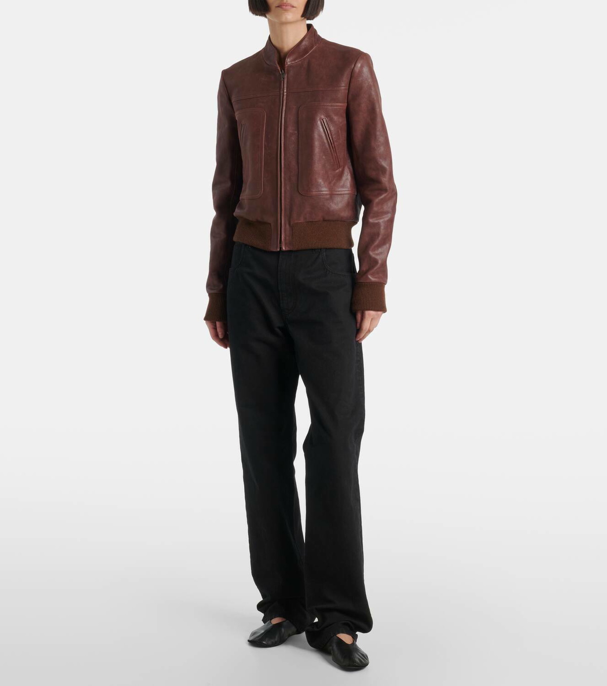 The Row Bader leather jacket The Row