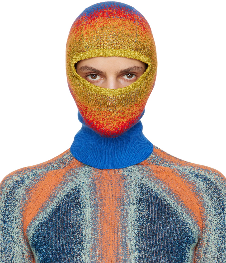 Y/Project Blue & Yellow Gradient Balaclava Y/Project