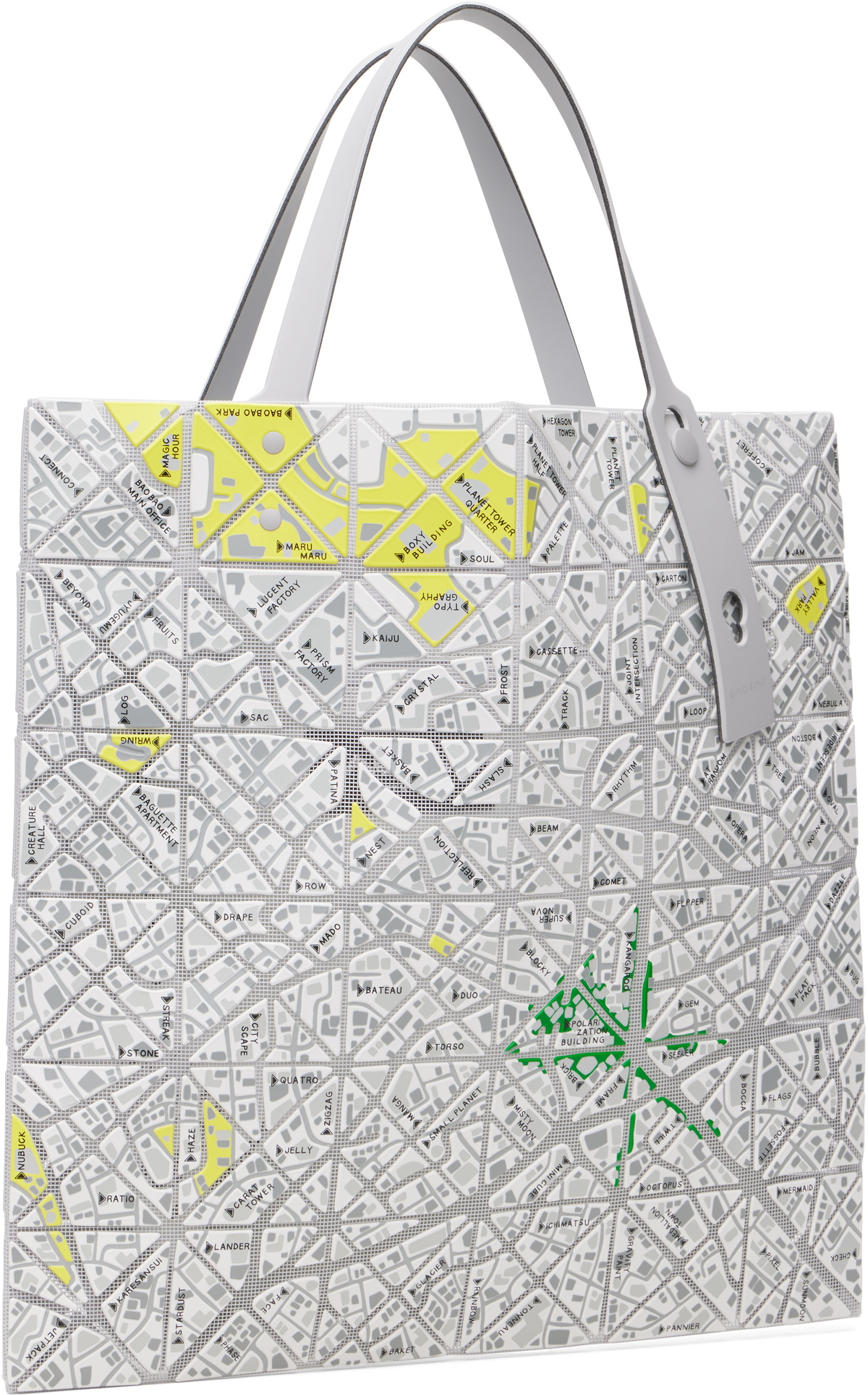 BAO BAO ISSEY MIYAKE White Map Tote Bao Bao Issey Miyake