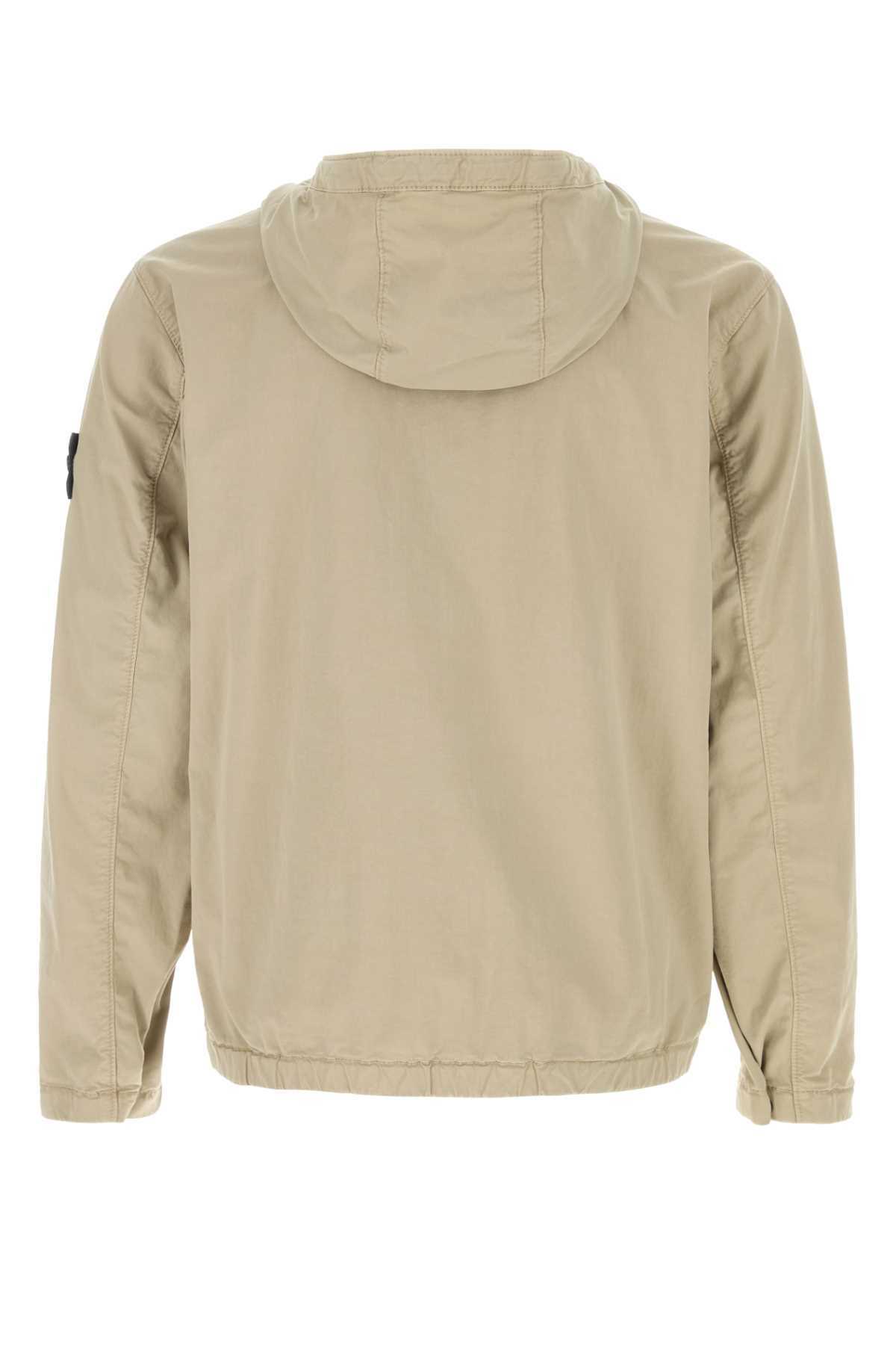 Stone Island Beige Stretch Cotton Jacket Stone Island