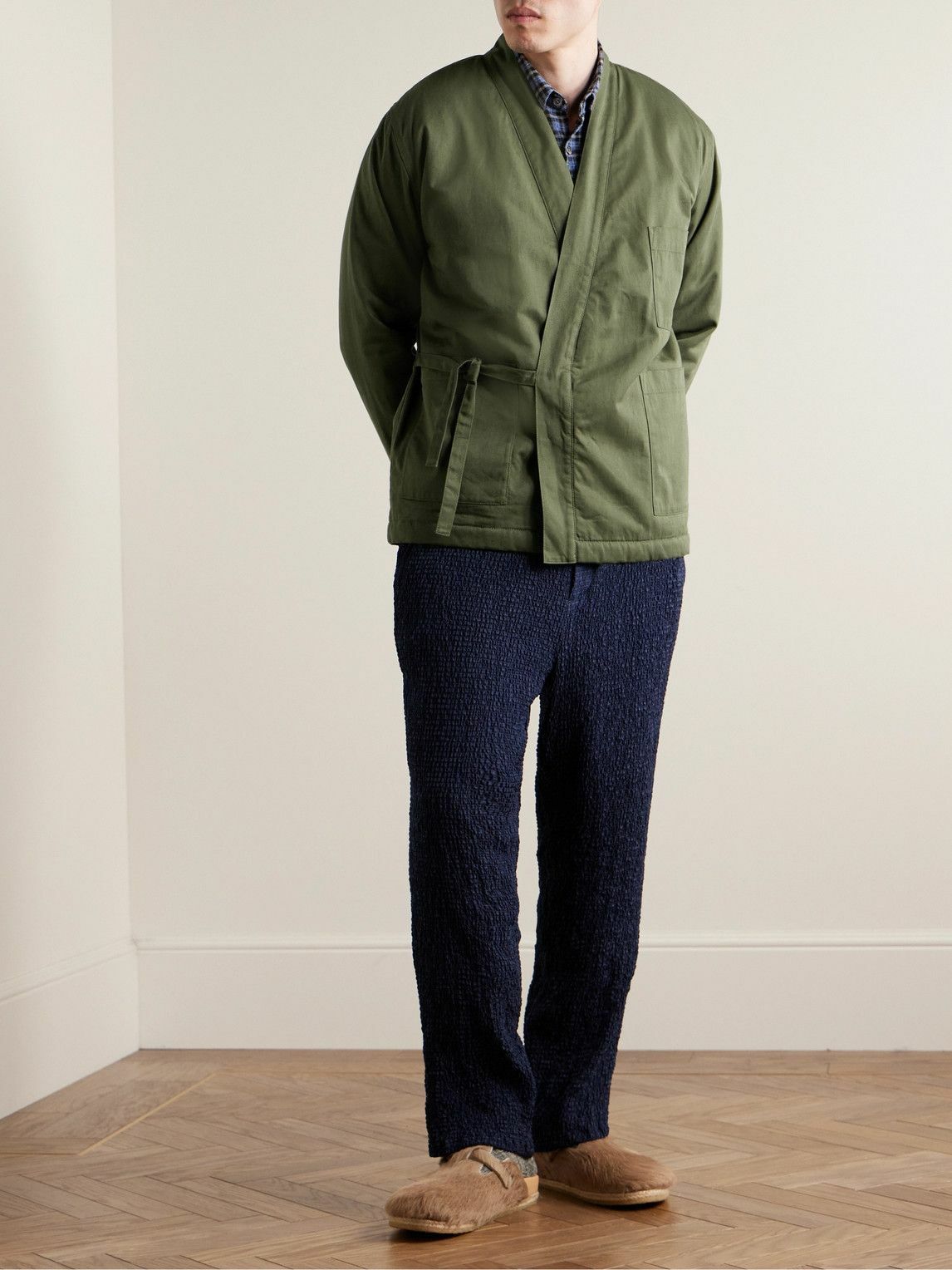 Universal Works - Kyoto Reversible Cotton-Twill and Recycled-Fleece ...