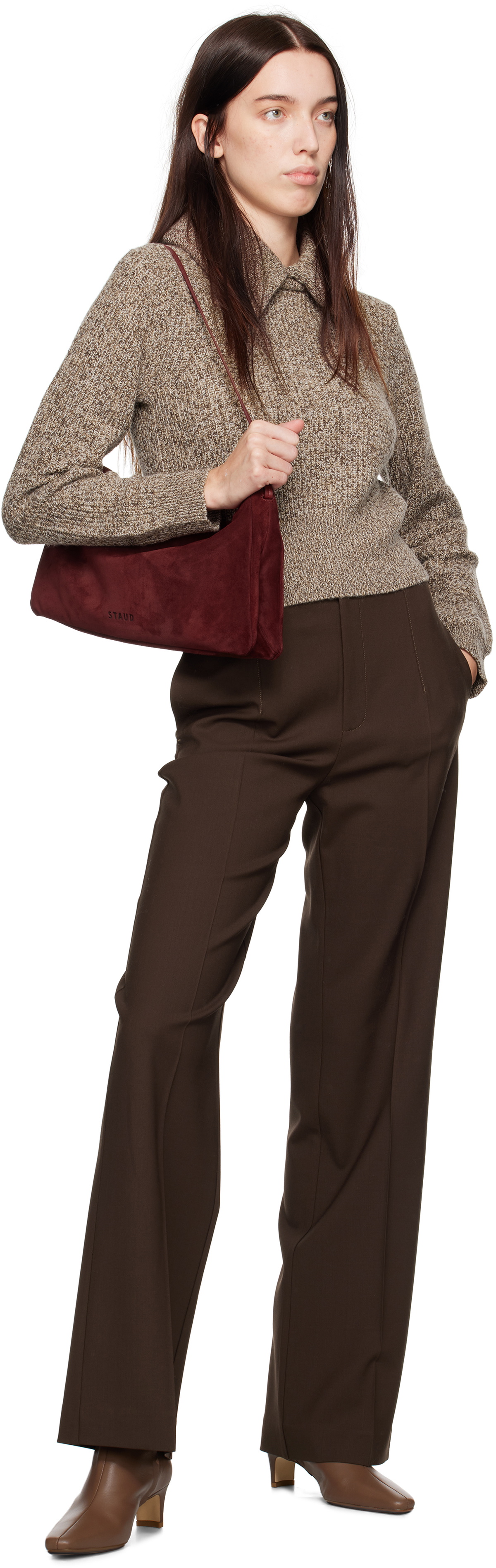 Staud Brown Christopher Sweater Staud