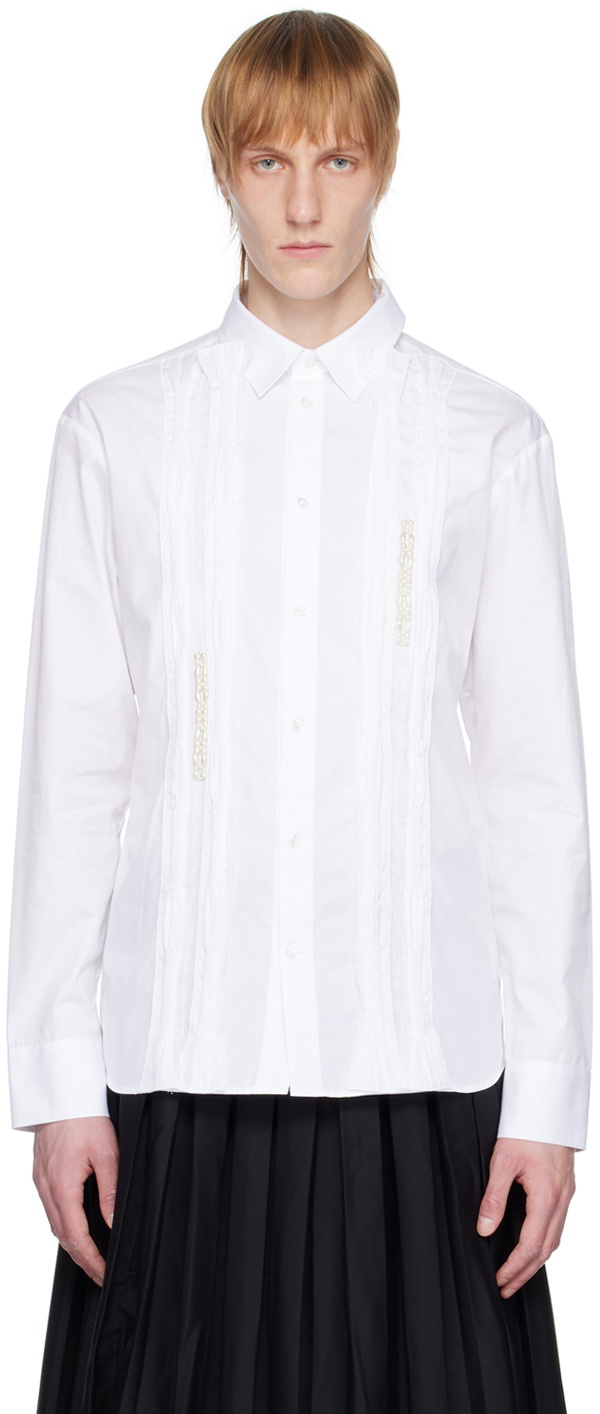 Simone Rocha White Beaded Shirt Simone Rocha