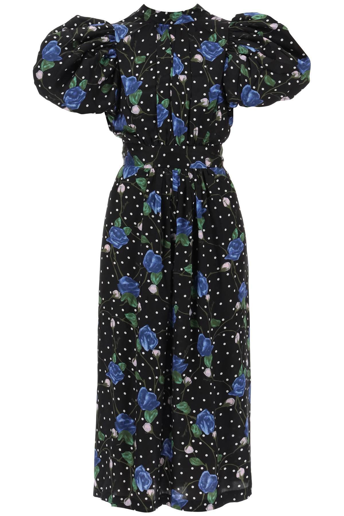 ROTATE midi dress with balloon sleeves Black ROTATE Birger Christensen
