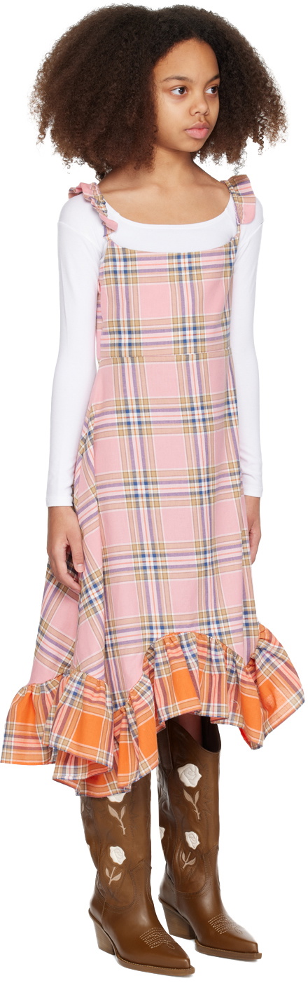 Collina Strada SSENSE Exclusive Kids Pink Ruffle Dress Collina Strada