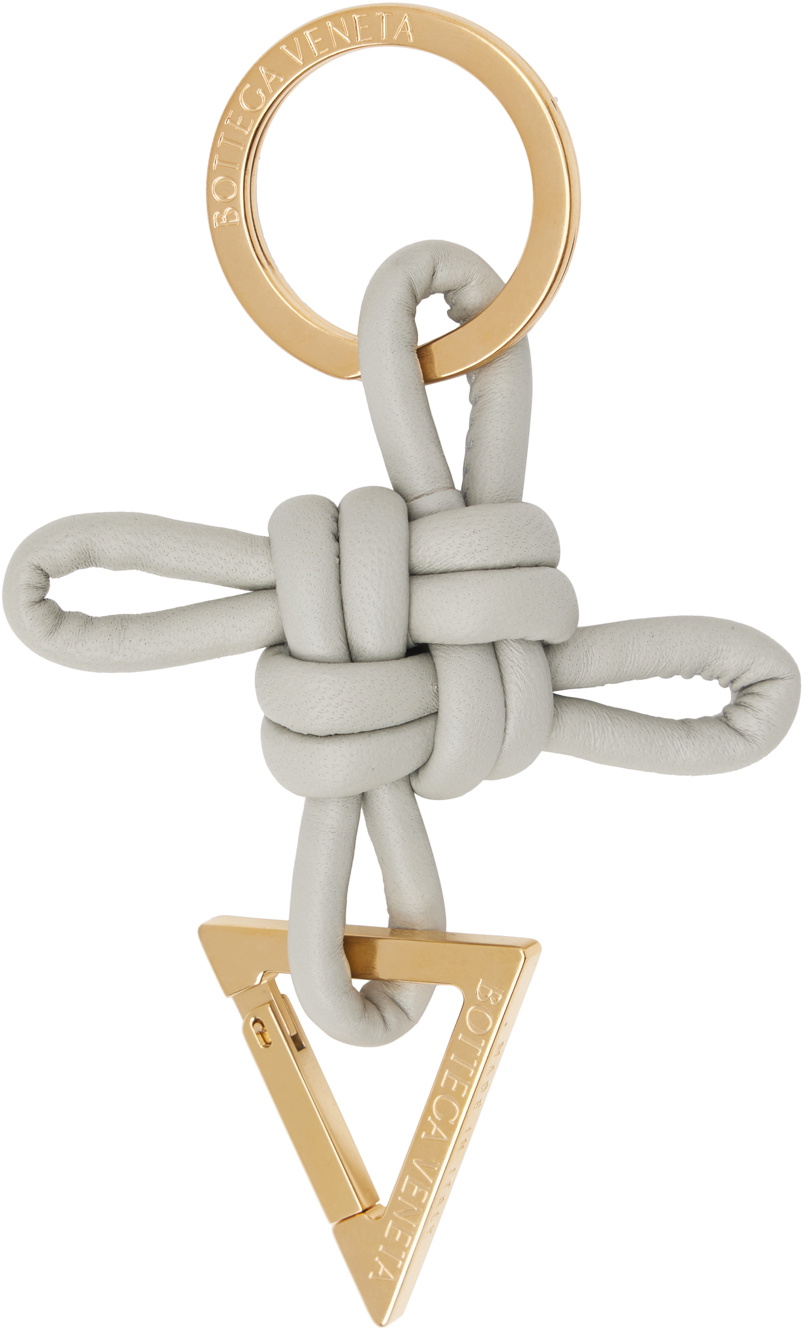 Bottega Veneta Gray Triangle Keychain Bottega Veneta