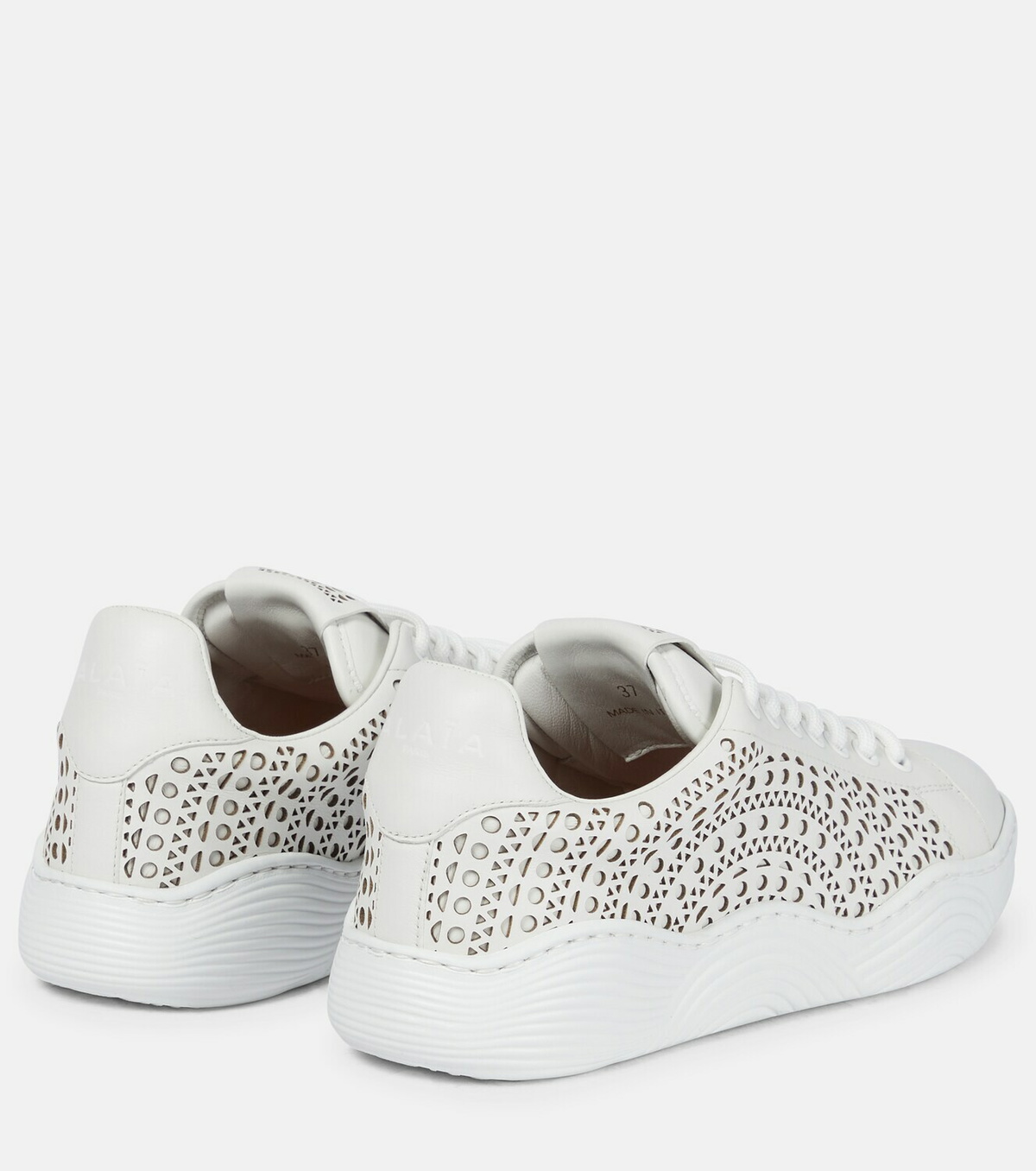 Alaïa Lazer-cut leather sneakers ALAÏA