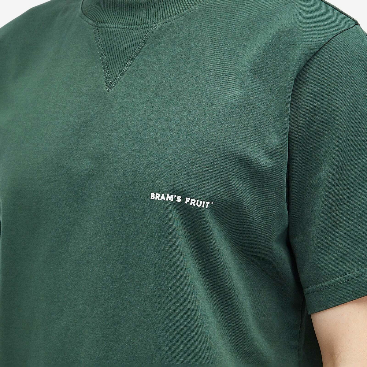 Bram's Fruit Men's Eyelet Logo T-Shirt in Green Bram's Fruit
