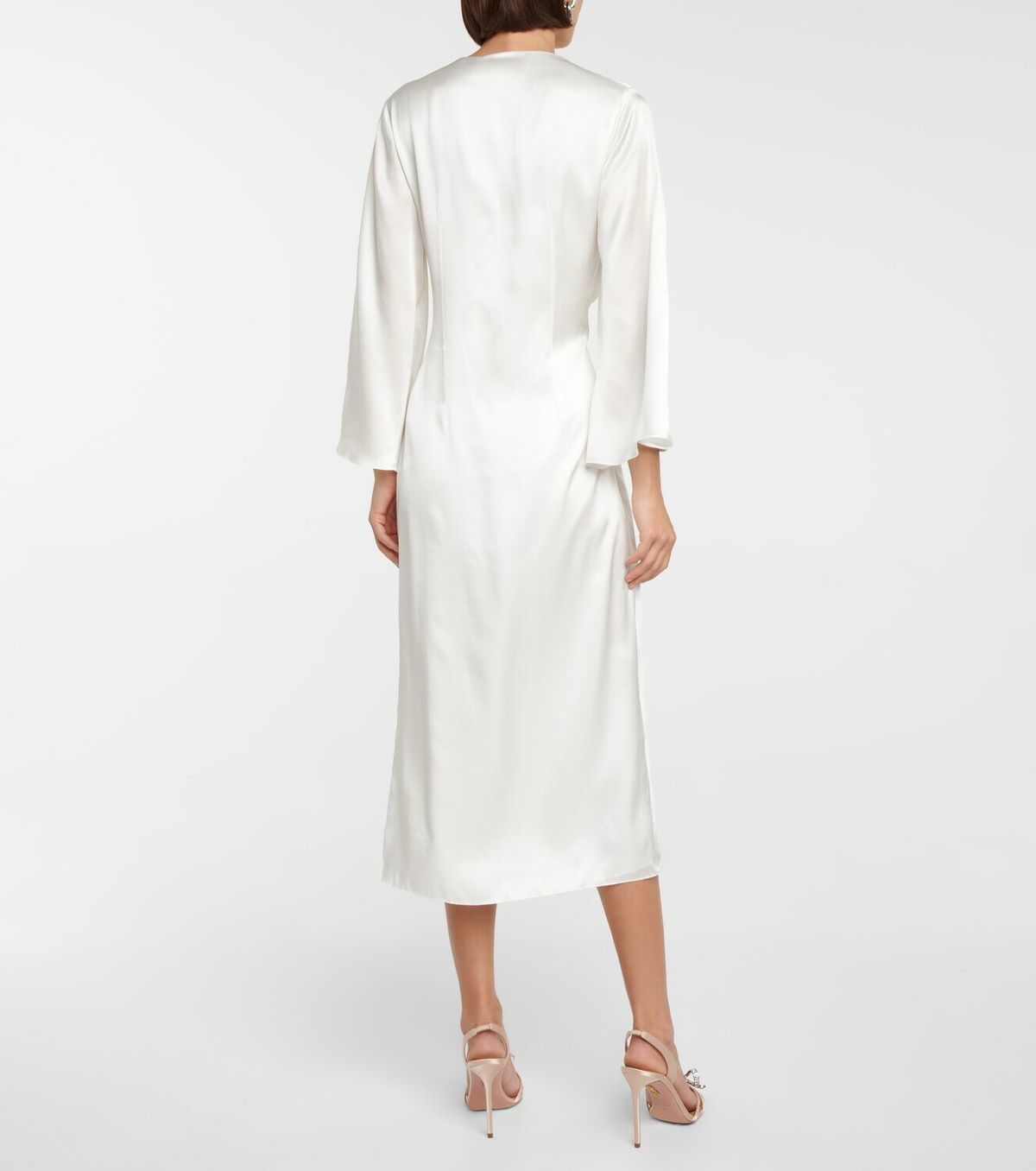 Safiyaa Silk satin midi dress Safiyaa