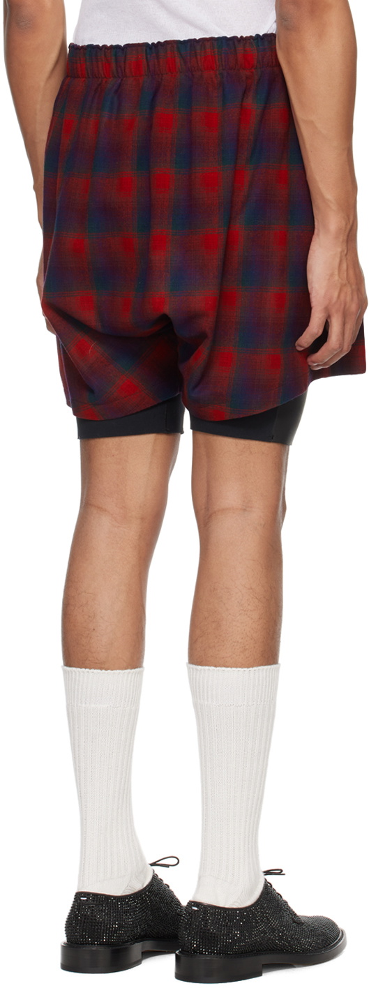 Maison Margiela Red Check Shorts Maison Margiela