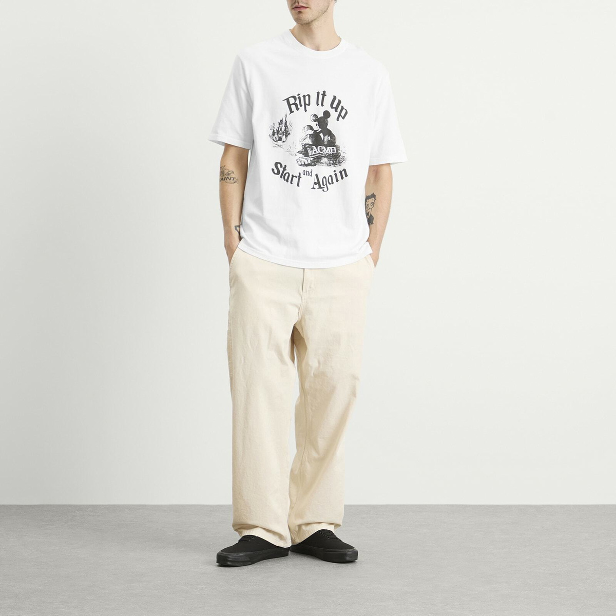 ACMH by Magic Castles Men's Rip It Up T-Shirt in Off White ACMH by ...