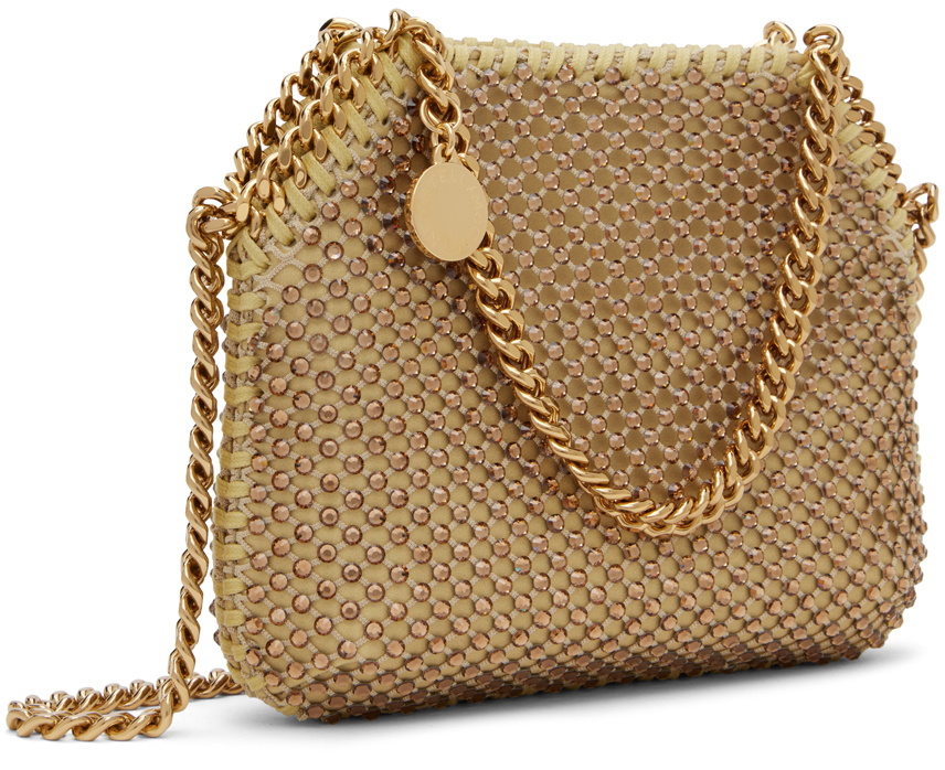 Stella McCartney Gold Mini Falabella Crystal Mesh Bag Stella McCartney