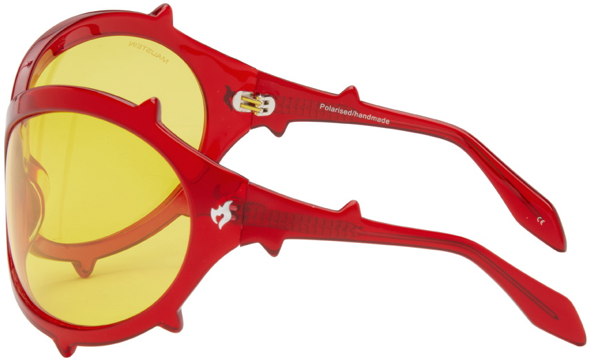 MAUSTEIN SSENSE Exclusive Red Bug Spike Sunglasses stein