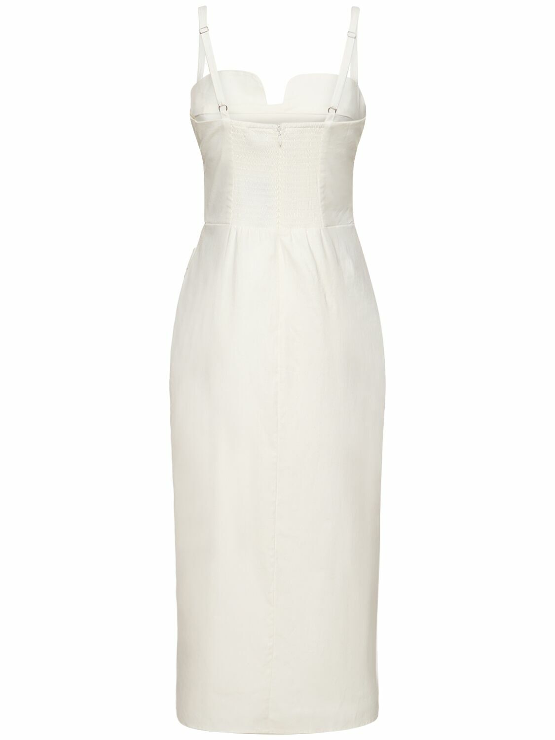 REFORMATION Alfred Stretch Cotton Midi Dress Reformation
