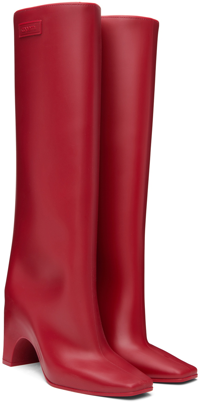 Coperni Red Rubber Bridge Tall Boots Coperni Coperni Red Rubber Bridge Tall Boots Coperni
