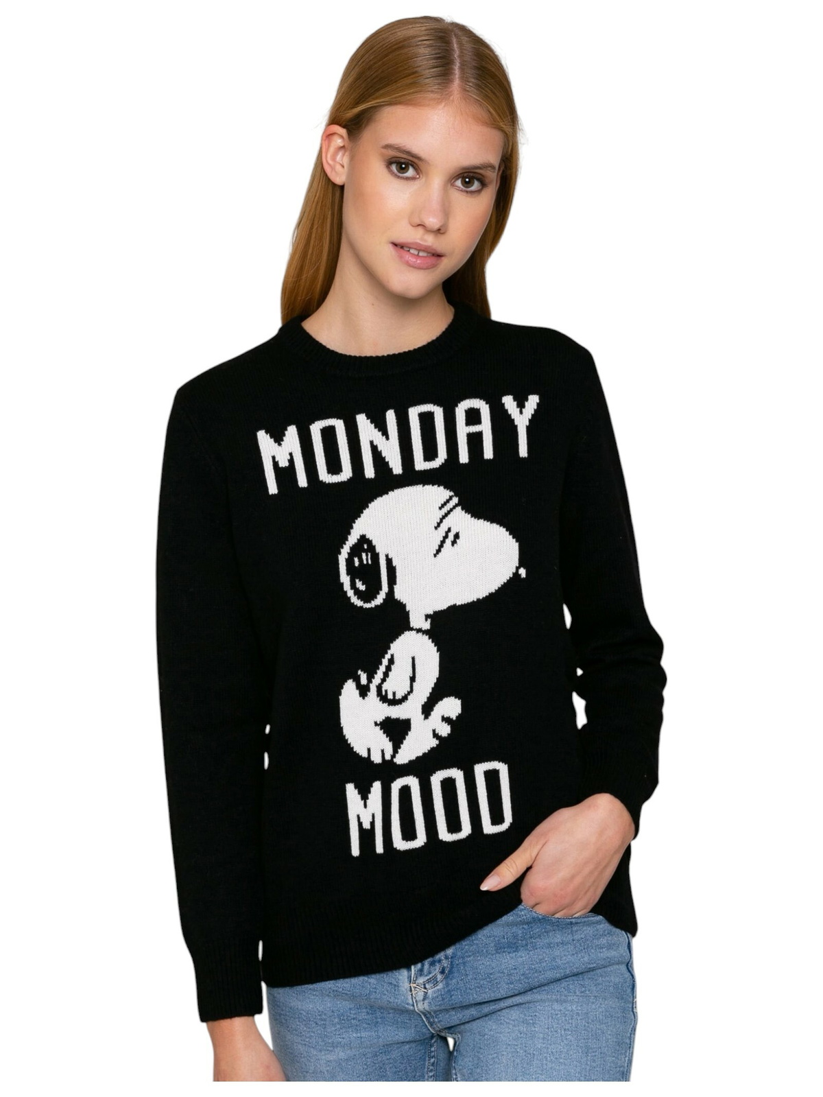 MC2 Saint Barth Woman Sweater With Monday Mood Snoopy Print | Snoopy - Peanuts Special Edition ...
