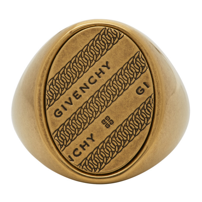 Givenchy Gold Chain Chevalier Ring Givenchy