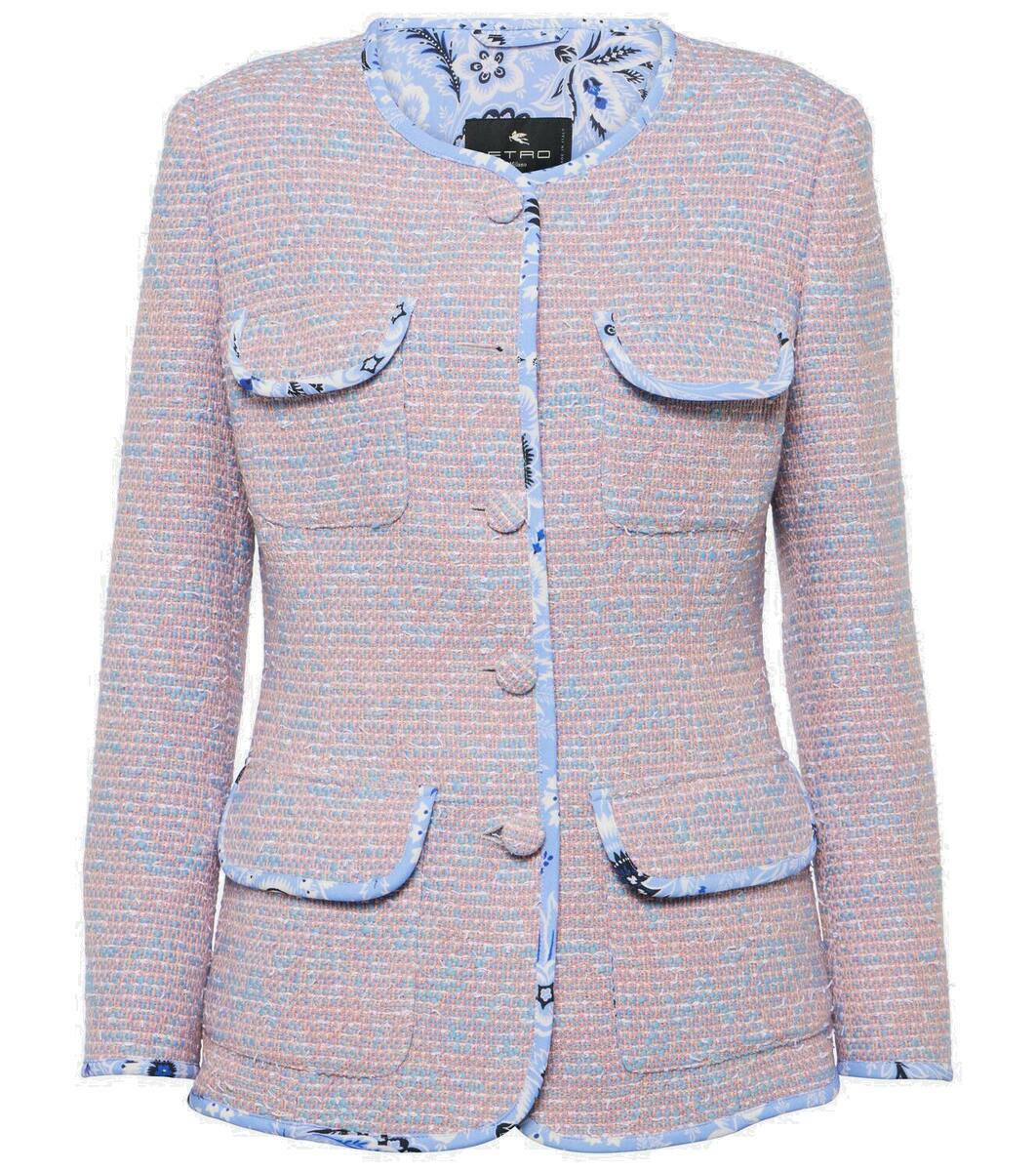 Etro Checked wool-blend tweed jacket Etro