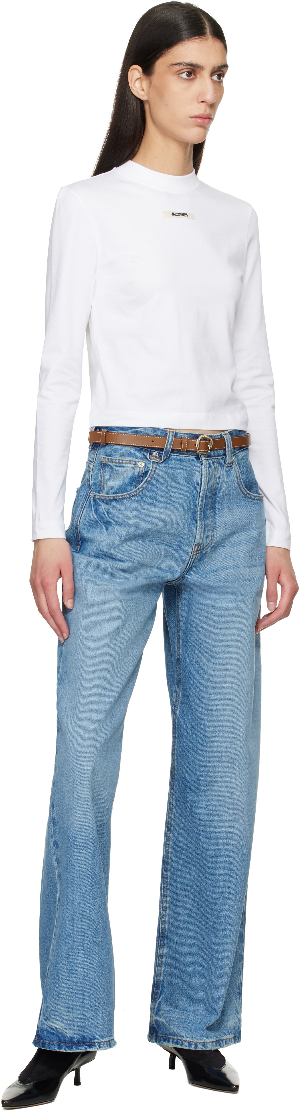 JACQUEMUS Brown 'The thin Salon' Belt Jacquemus