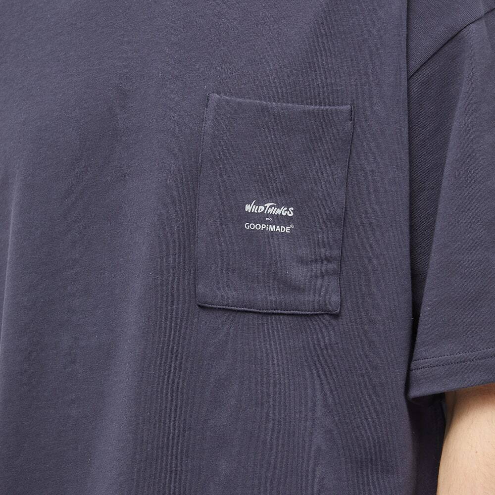 GOOPiMADE x WildThings Graphic Pocket T-Shirt in Dark Navy GOOPiMADE