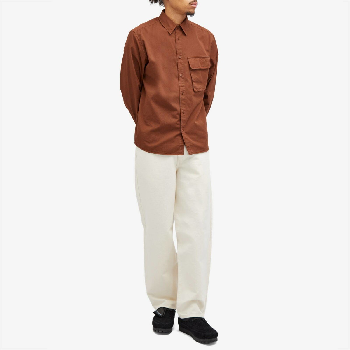 Belstaff Men's Scale Garment Dyed Shirt in Orange Belstaff