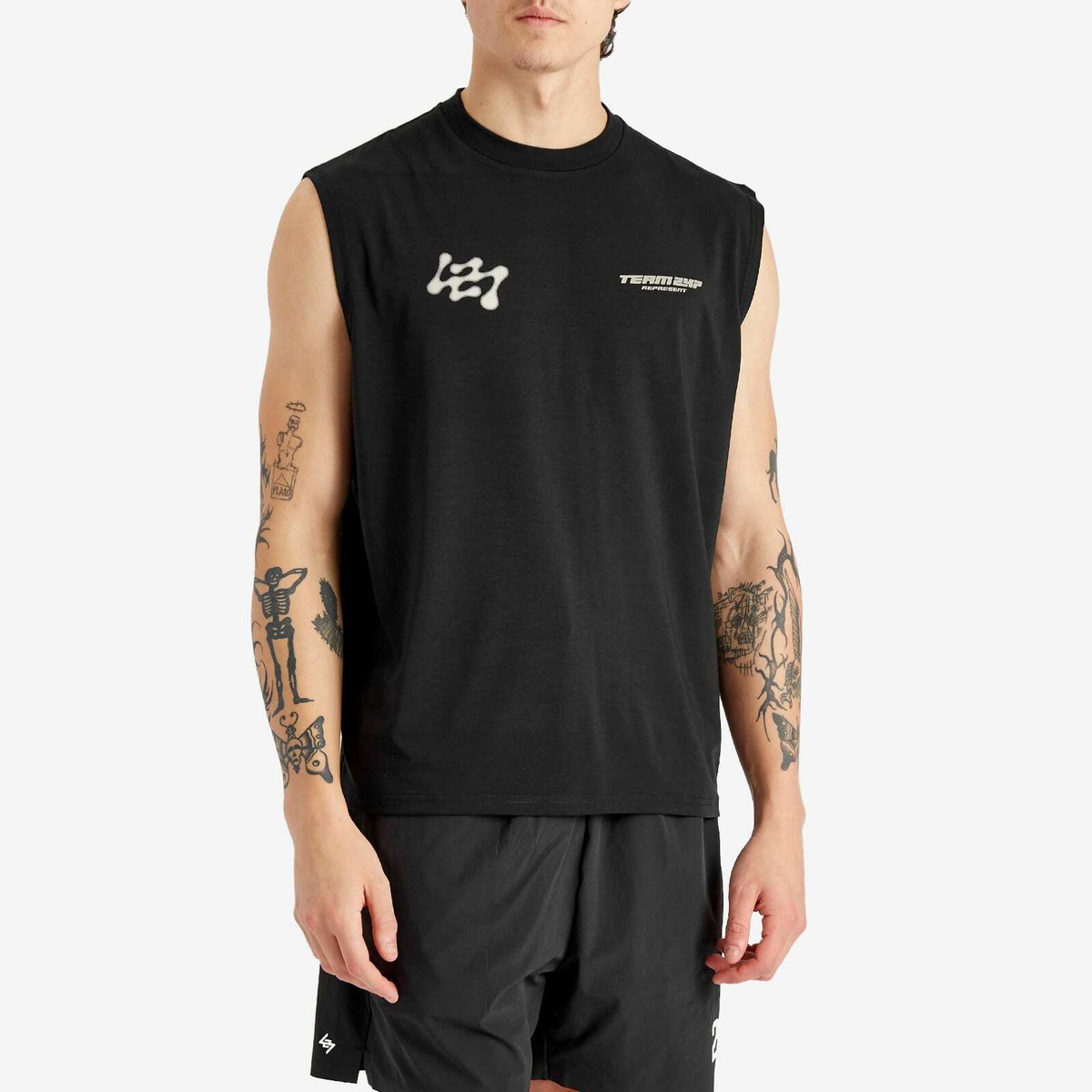 Represent Men's 247 Future Terrains Oversized Tank in Black Represent