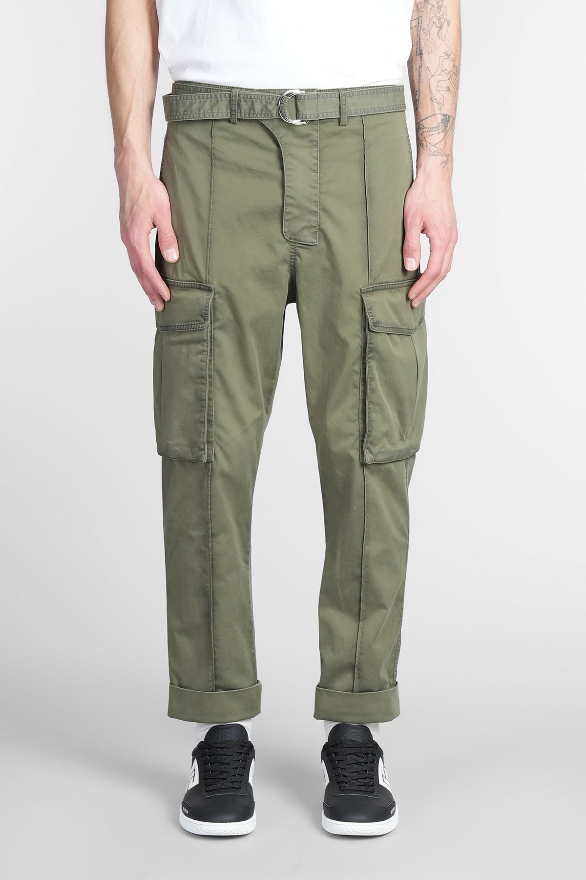 Balmain Pants In Khaki Cotton Balmain