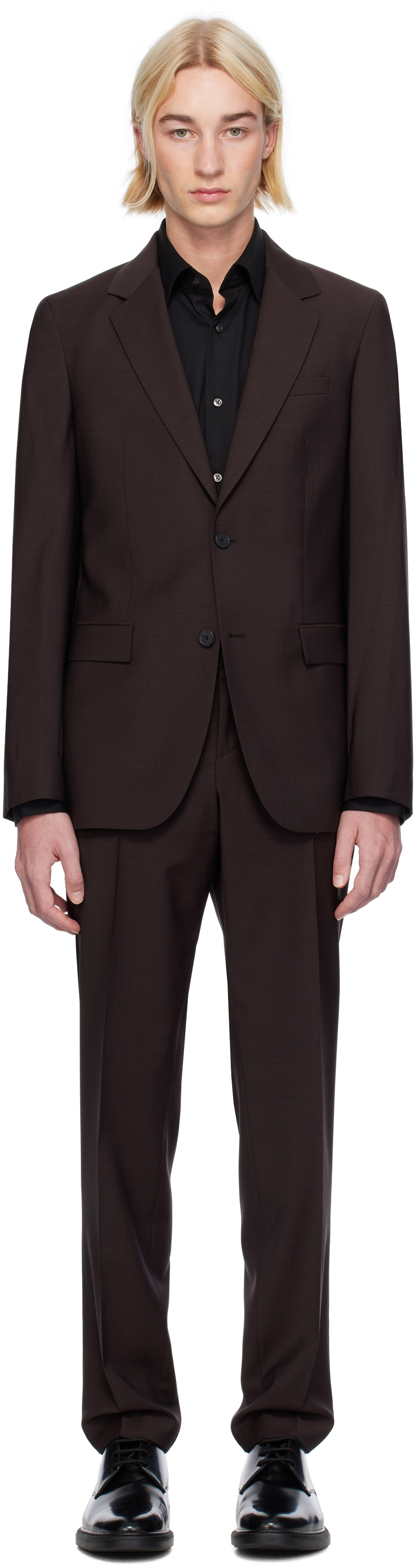 BOSS Purple Slim-Fit Suit BOSS